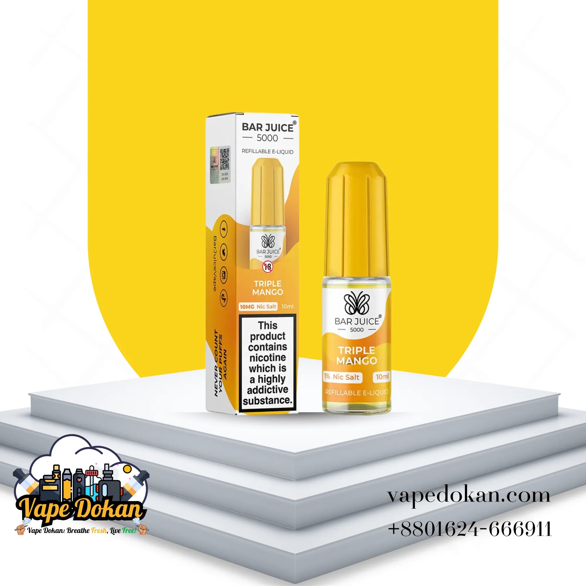 Bar Juice - Triple mango 10 ml salt - Vape Dokan