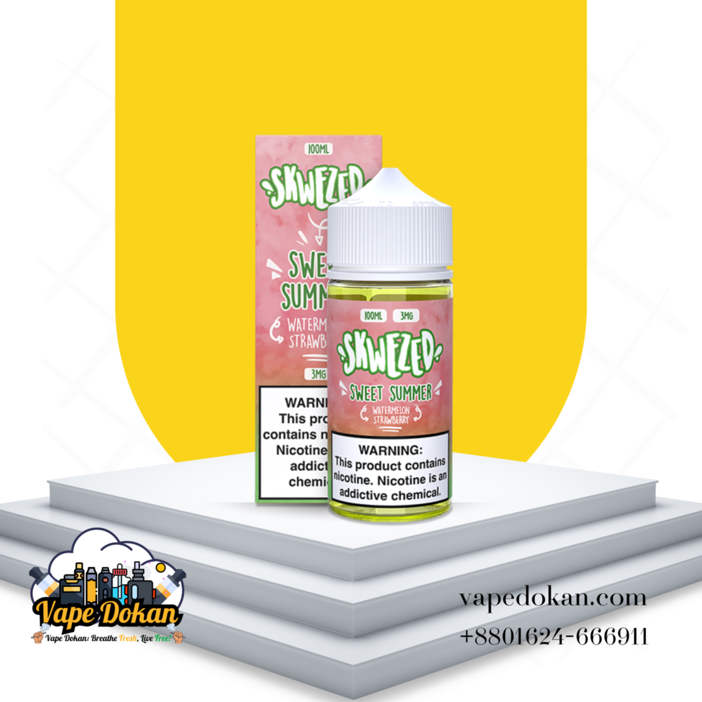 SKWEZED - Sweet Summer - Watermelon Strawberry 100 Ml - Vape Dokan